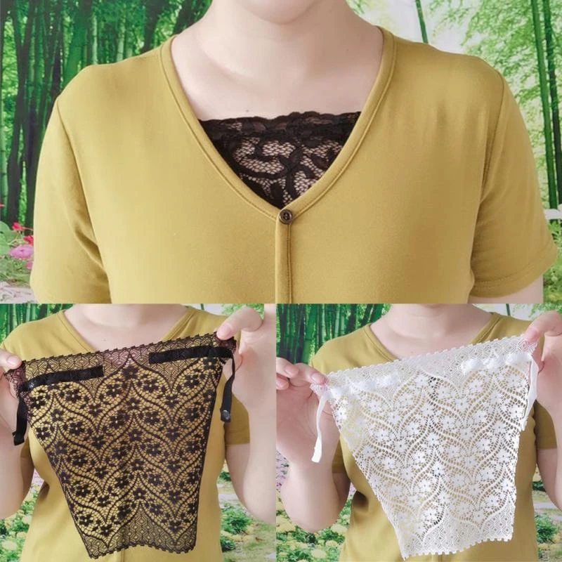 1Pc Anti Glare Tube Top Underwear Women's Lace Cleavage Cover Up Mock ...