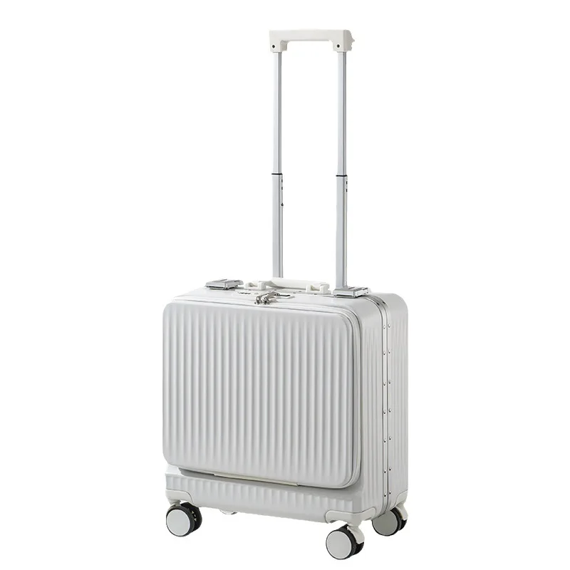 18-Inch-Small-Front-Opening-Suitcase-Multifunction-Suitcase-on-Wheels ...