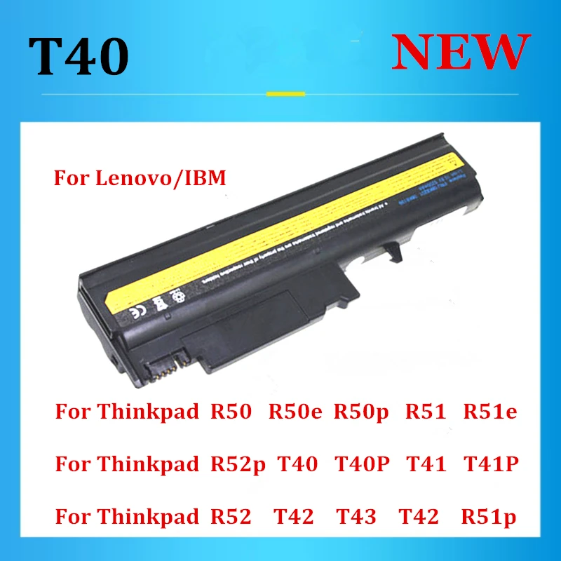 T40 Laptop Battery For Lenovo IBM Thinkpad R52p T40 T40P T41 T41P T42 ...