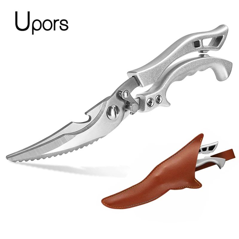 Multifunctional Kitchen Scissors Stainless Steel Meat Fish Vegetables ...