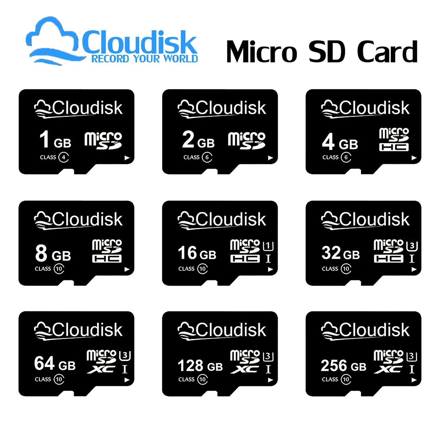 Cloudisk Micro SD 1GB 2GB 4GB 8GB 16GB 32GB 64GB 128GB 256GB 512GB C10 U3 U1 V30 A1 A2 UHS-I ...