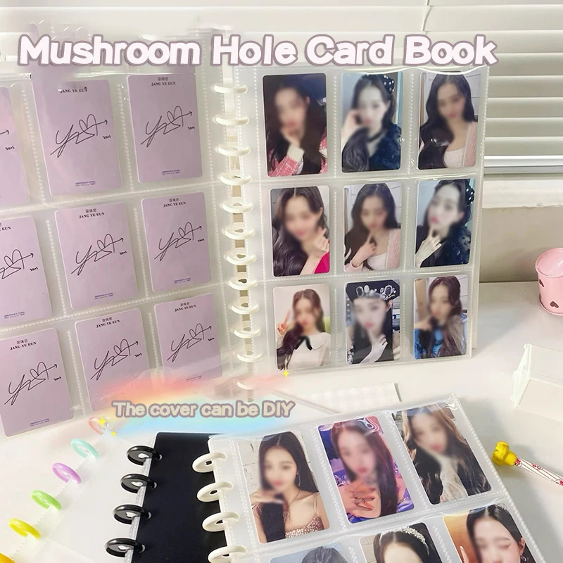 Álbum de fotos de anillo de seta con páginas interiores, carpeta DE FOTOS Ins, tarjeta Kpop de ...