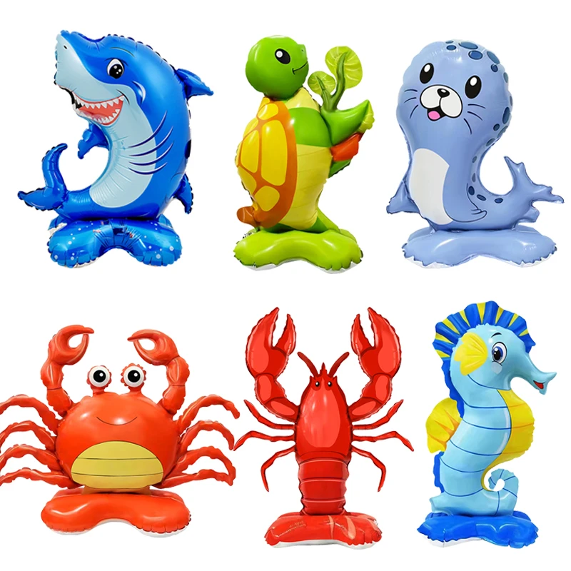 Under-The-Sea-Animal-Foil-Balloon-Standing-Shark-Seal-Crab-Seahorse ...