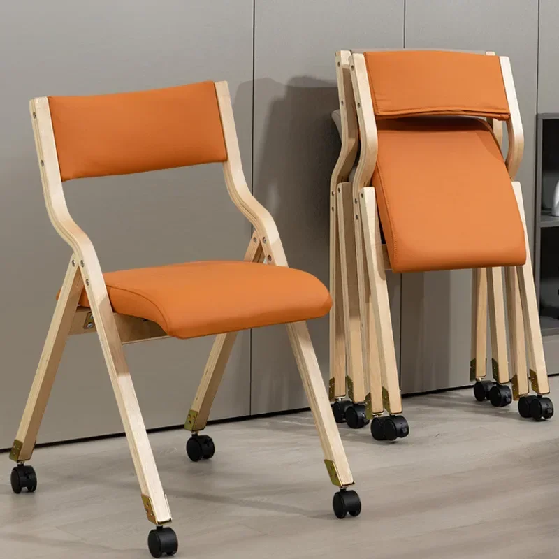 Modern-Simple-Conference-Room-Folding-Chair-With-Wheel-Mobile-Office ...