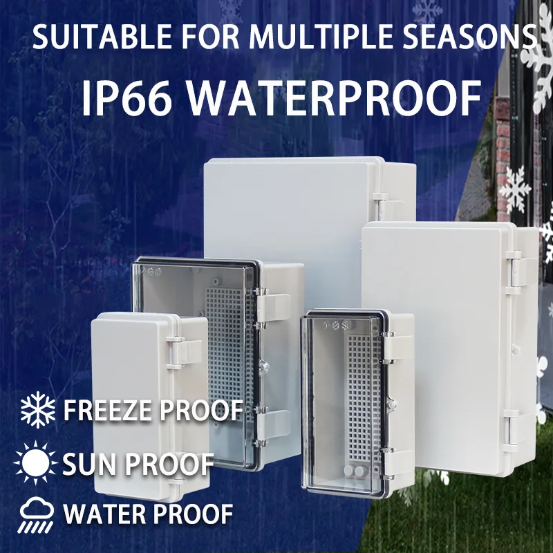 IP66 Waterproof Enclosure Box ABS Plastic Transparent/Gray Cover for ...