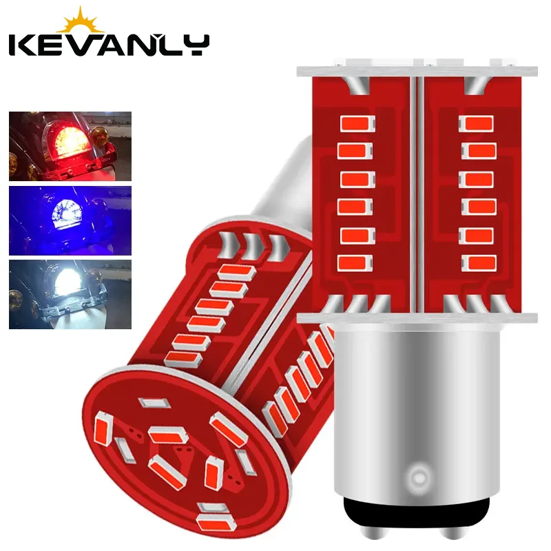 2pcs 1157 LED Strobe Motorcycle Tail Lights Flash 3030 30SMD Signal ...