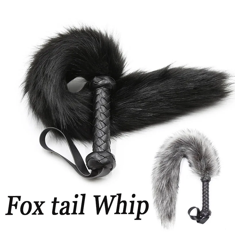 Spanking-Fox-tail-Whip-Animal-Fur-Tickle-Slap-Strap-Beat-Lash-Flog-Tool ...