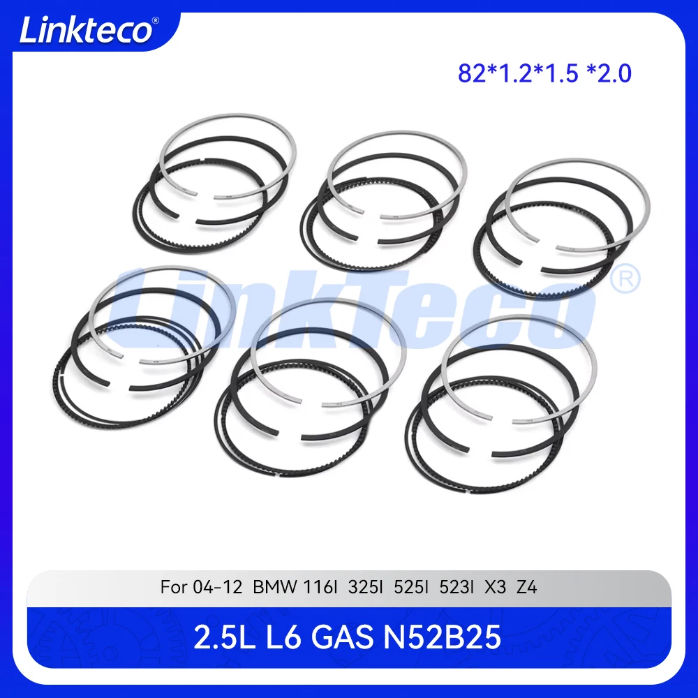 Engine Piston Ring Set Fit 2.5 T L GAS L6 N52B25 For 04-12 BMW E90 E92 ...