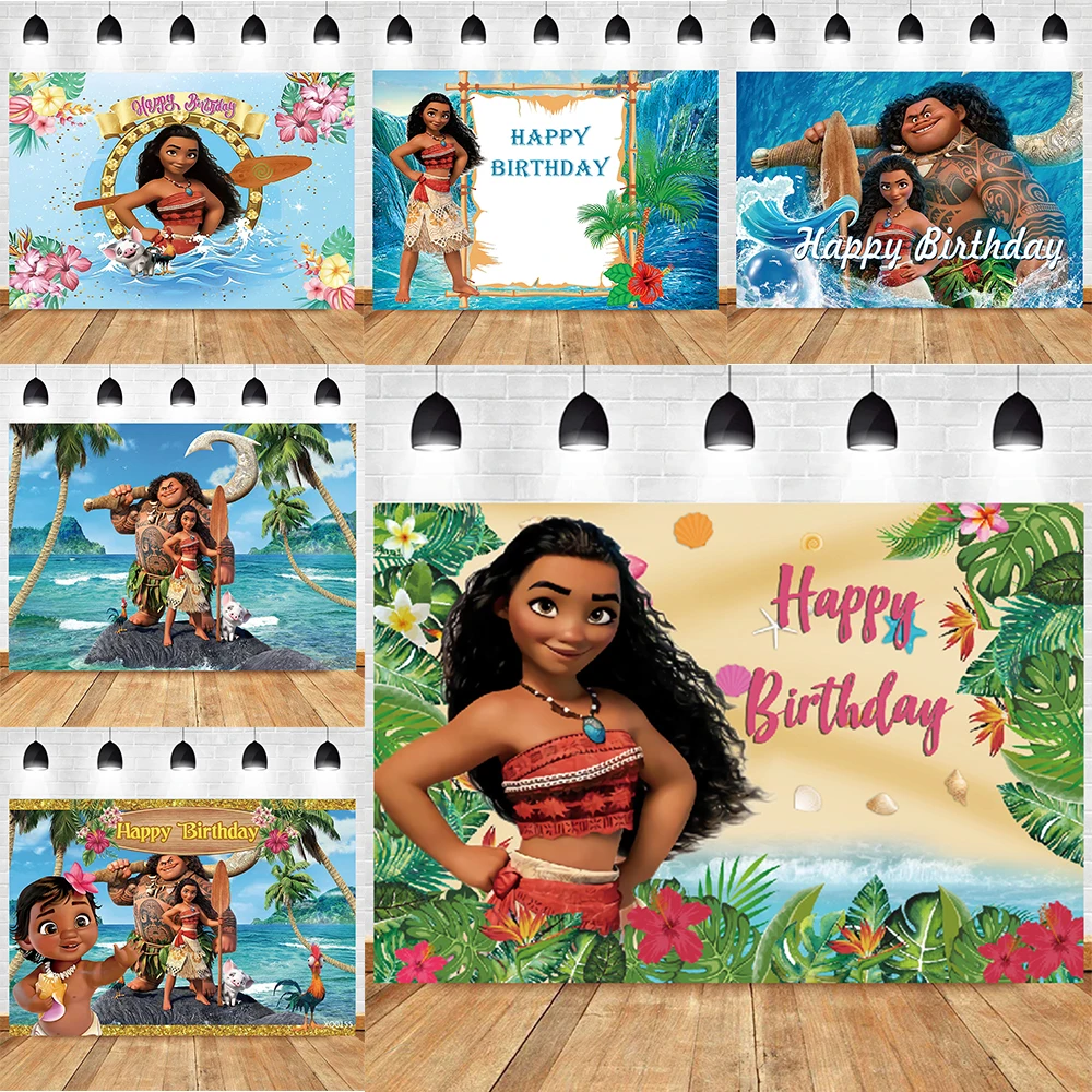 Moana-Theme-Backdrops-Kids-Girl-Princess-Birthday-Party-Baby-Shower ...