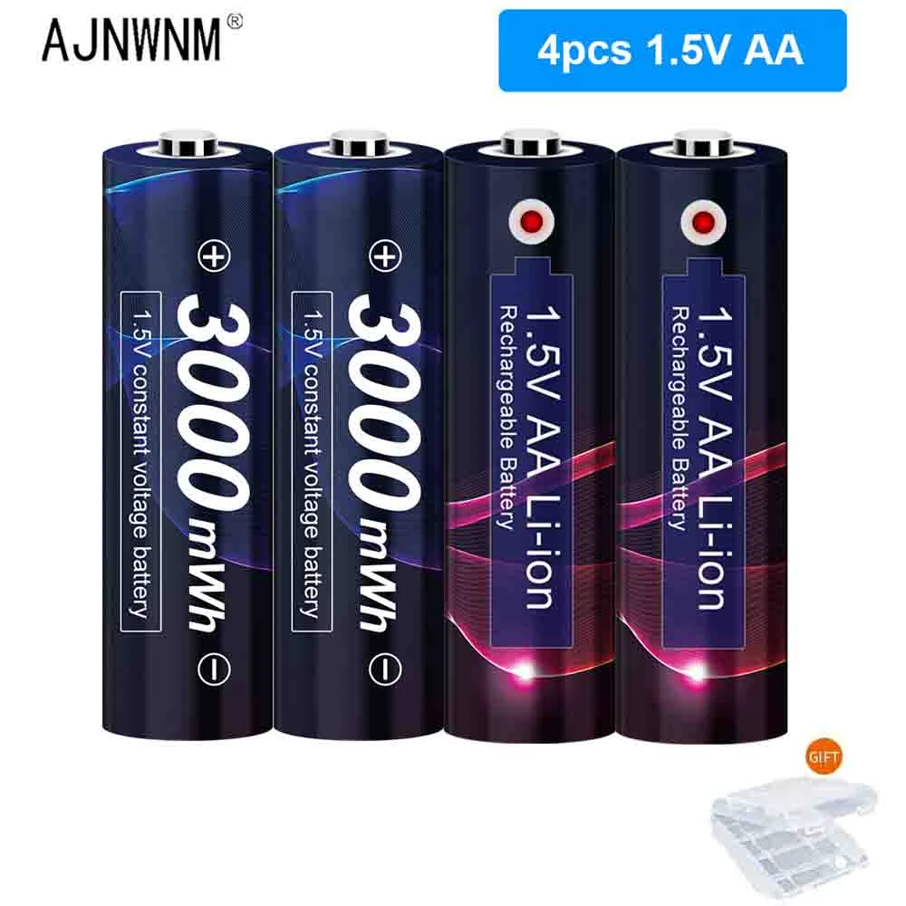 Aa Battery 1.2v Rechargeable Batteries 1500mah - Aa 1.5v Li-ion ...