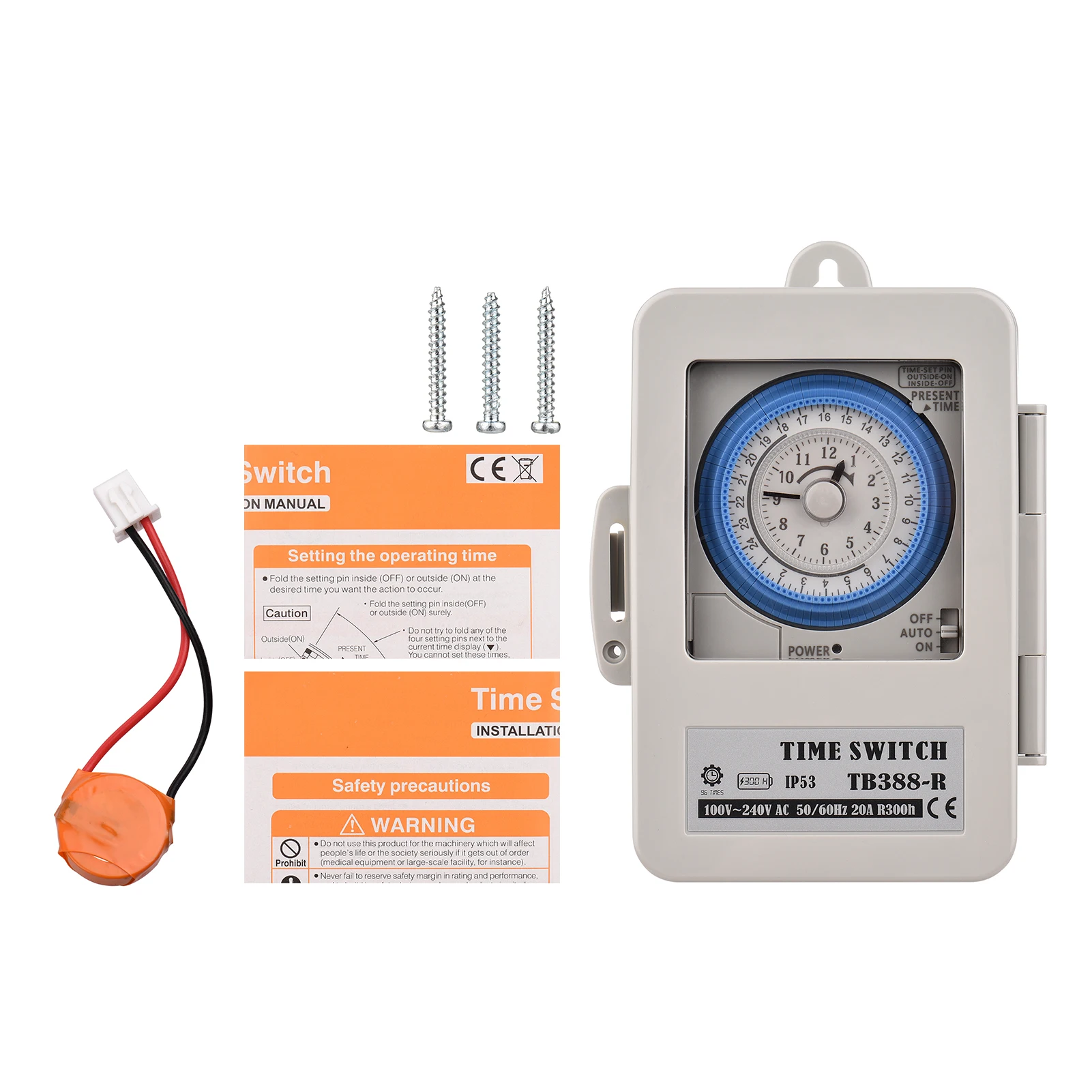 Mechanical-24-Hours-Timer-Switch-IP53-Rating-Programmable-Electrical ...