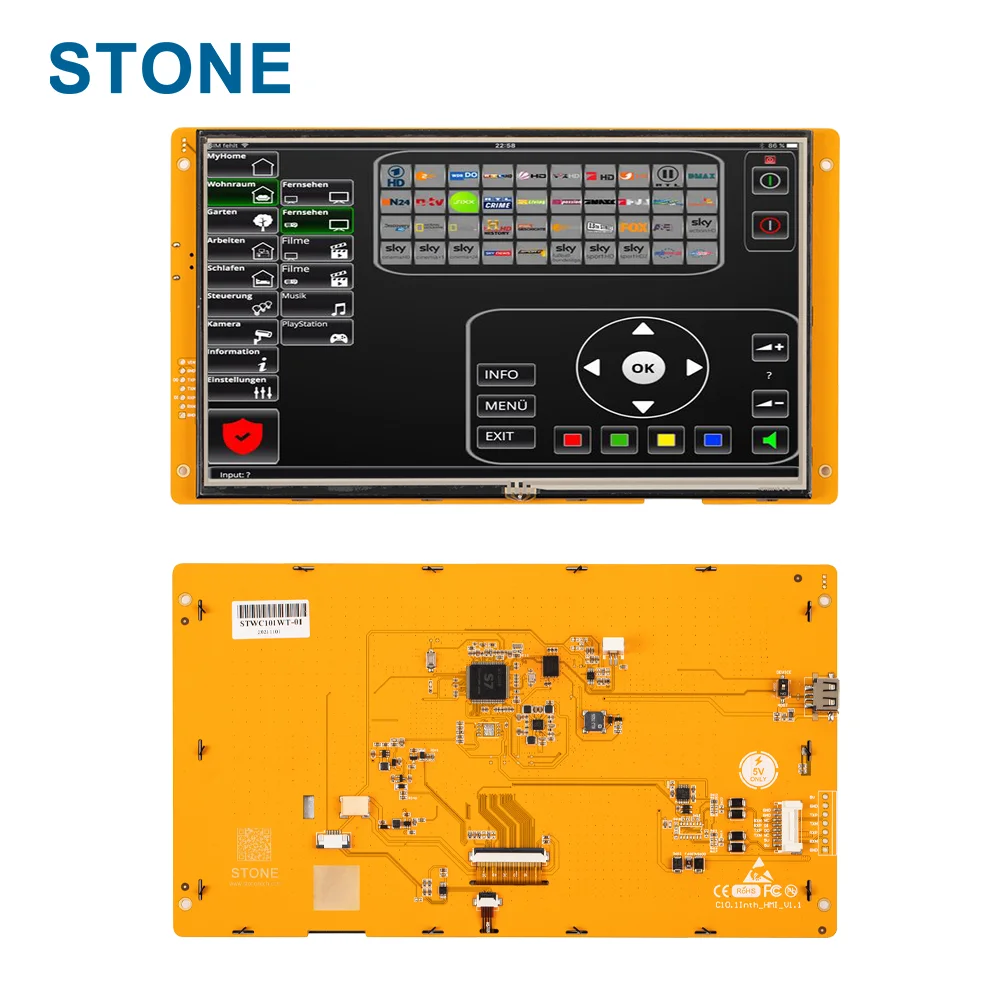 STONE TFT LCD Monitor 10.1 Display 1024*600 Screen In Home Control ...