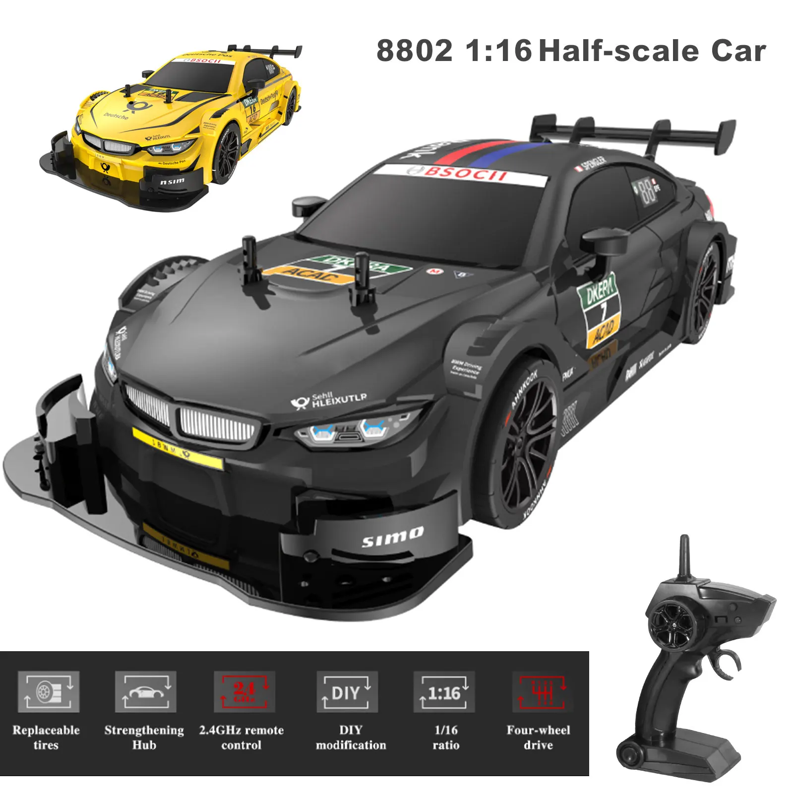 8802-1-16-New-Half-scale-Four-wheel-Drive-Remote-Control-Car-4-4-Drive ...
