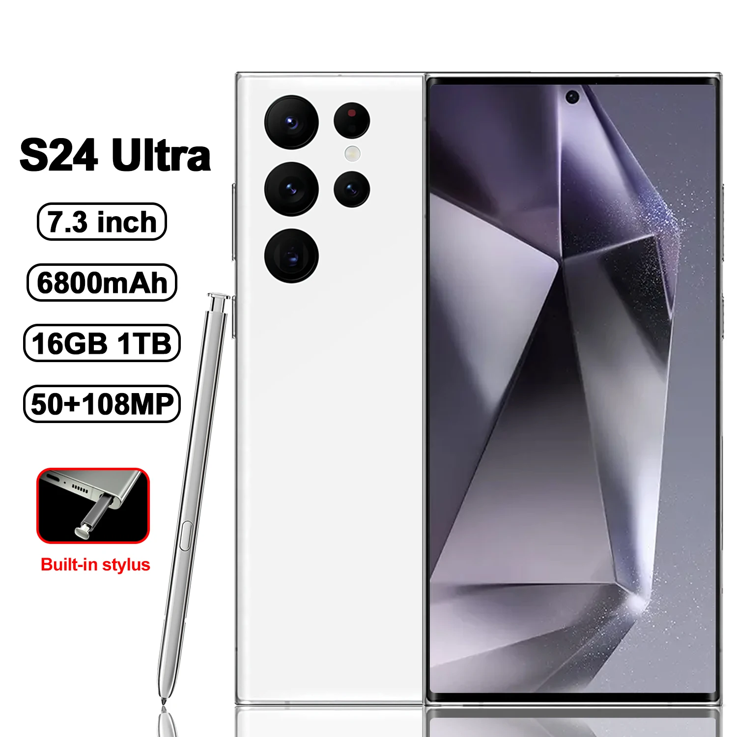 NEW S24 Ultra Smartphone Network 7.3inch 16GB+1TB Android Mobile Phones ...