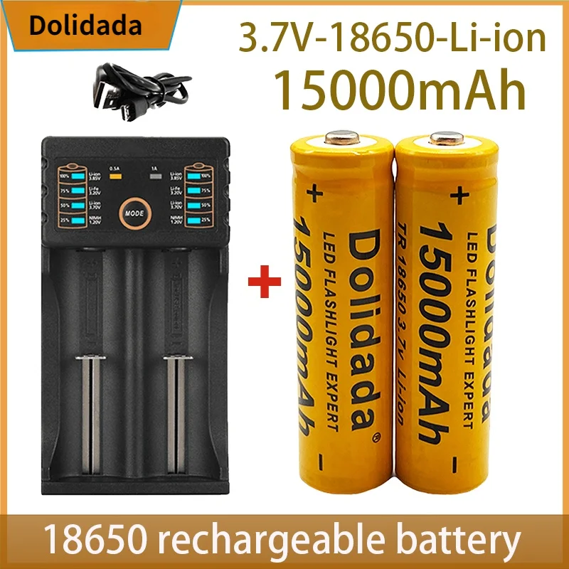 High Quality 15000 mAh 3.7 V 18650 lithium ion batteries Rechargeable ...