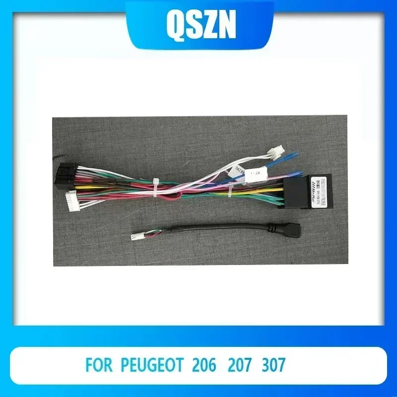 QSZN-Canbus-Box-Cable-For-Peugeot-206-207-307-For-2006-2013-16-PIN ...