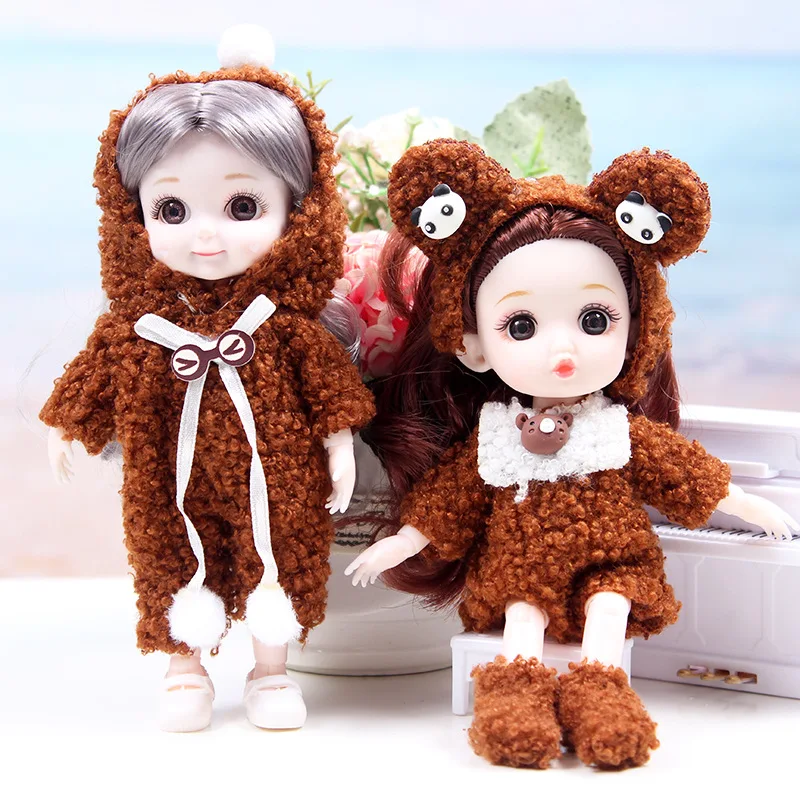 Bjd Doll Full Set 17cm Children Birthday gift Dolls For Girls 6 To 7 ...