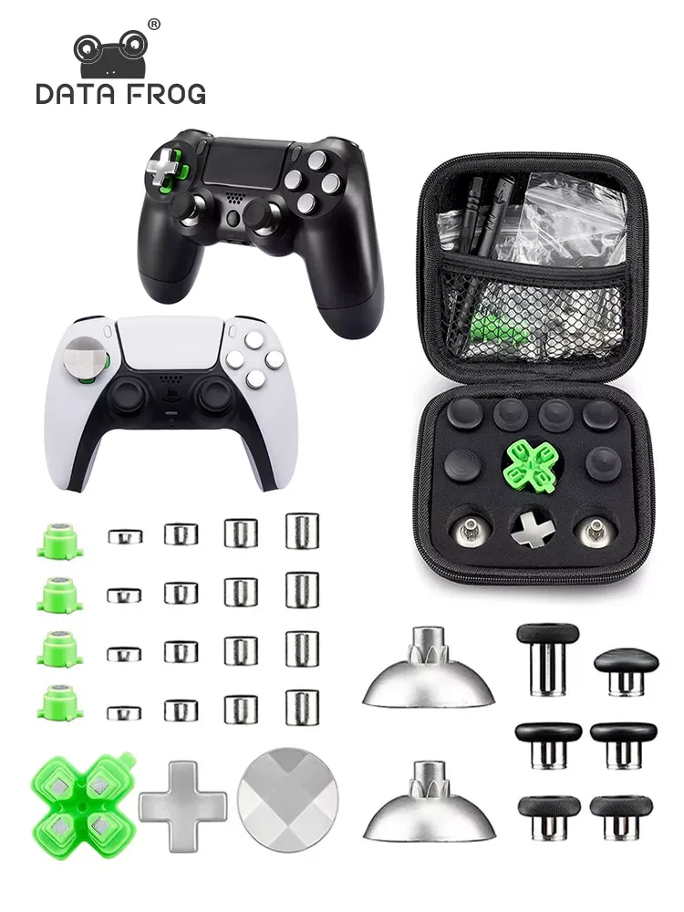 DATA FROG Magnetic Metal Bullet Buttons For PS4 Controller Adjustable D ...