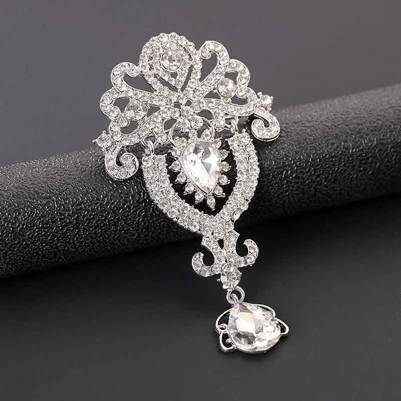 Women's Retro Personality Multifunctional Droplet Shaped Brooch Pendant ...