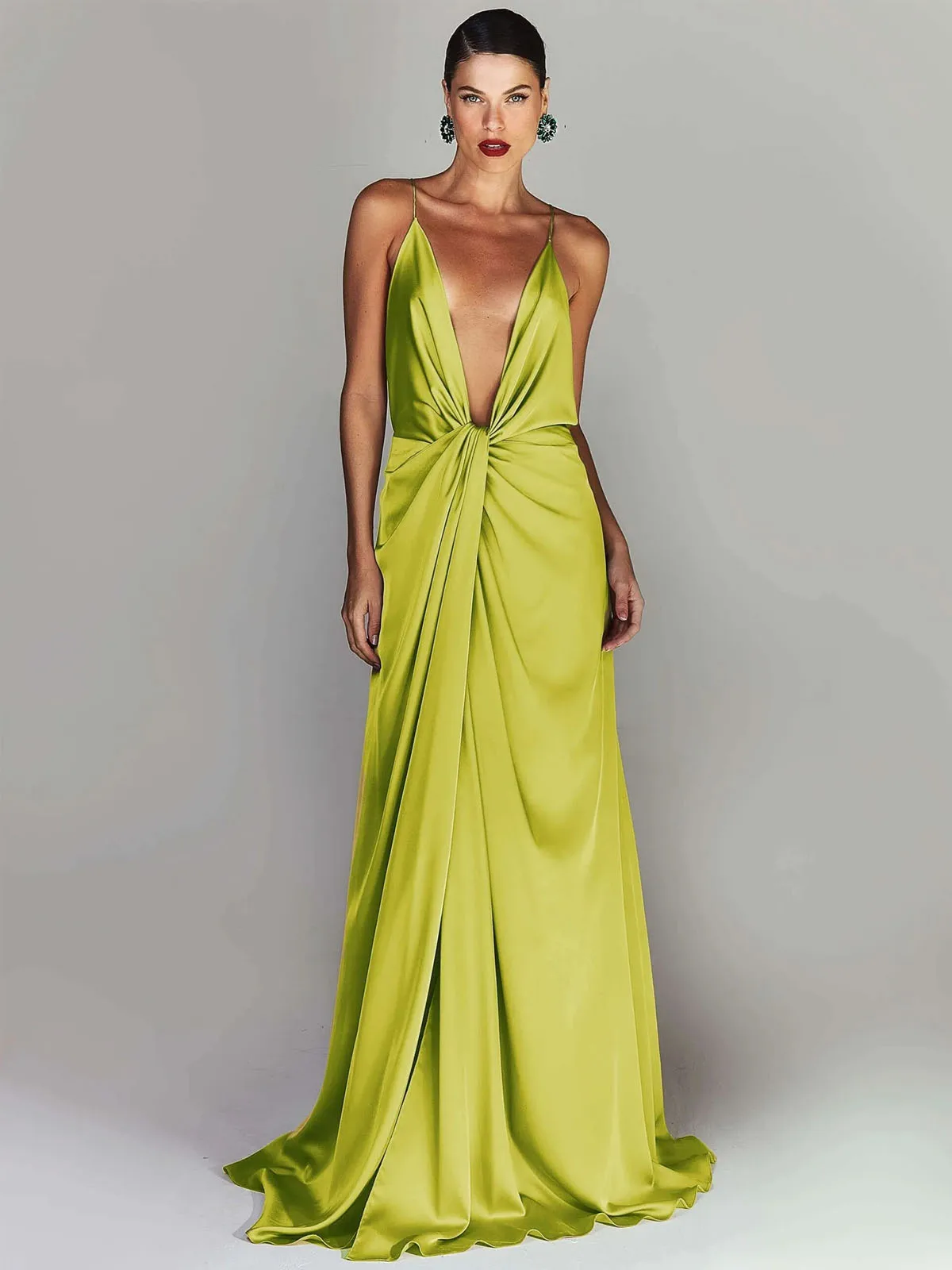 Luxury-2024-Solid-Color-Beach-Dress-Deep-V-Neck-Halter-Straps-Sexy-Long ...