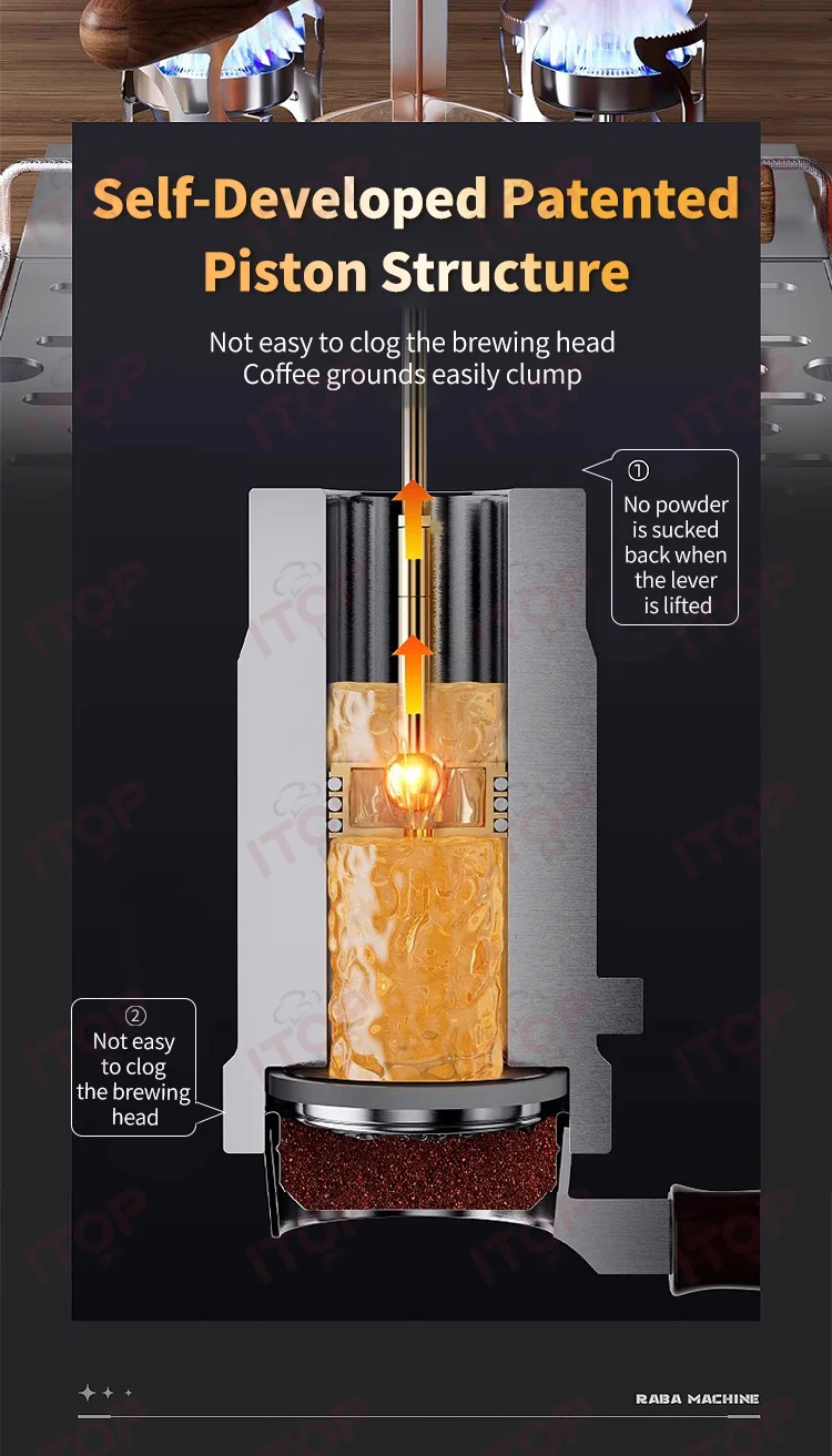 Alm Kopi Espresso-4 Manual Variable Pressure Coffee Machine Lever ...