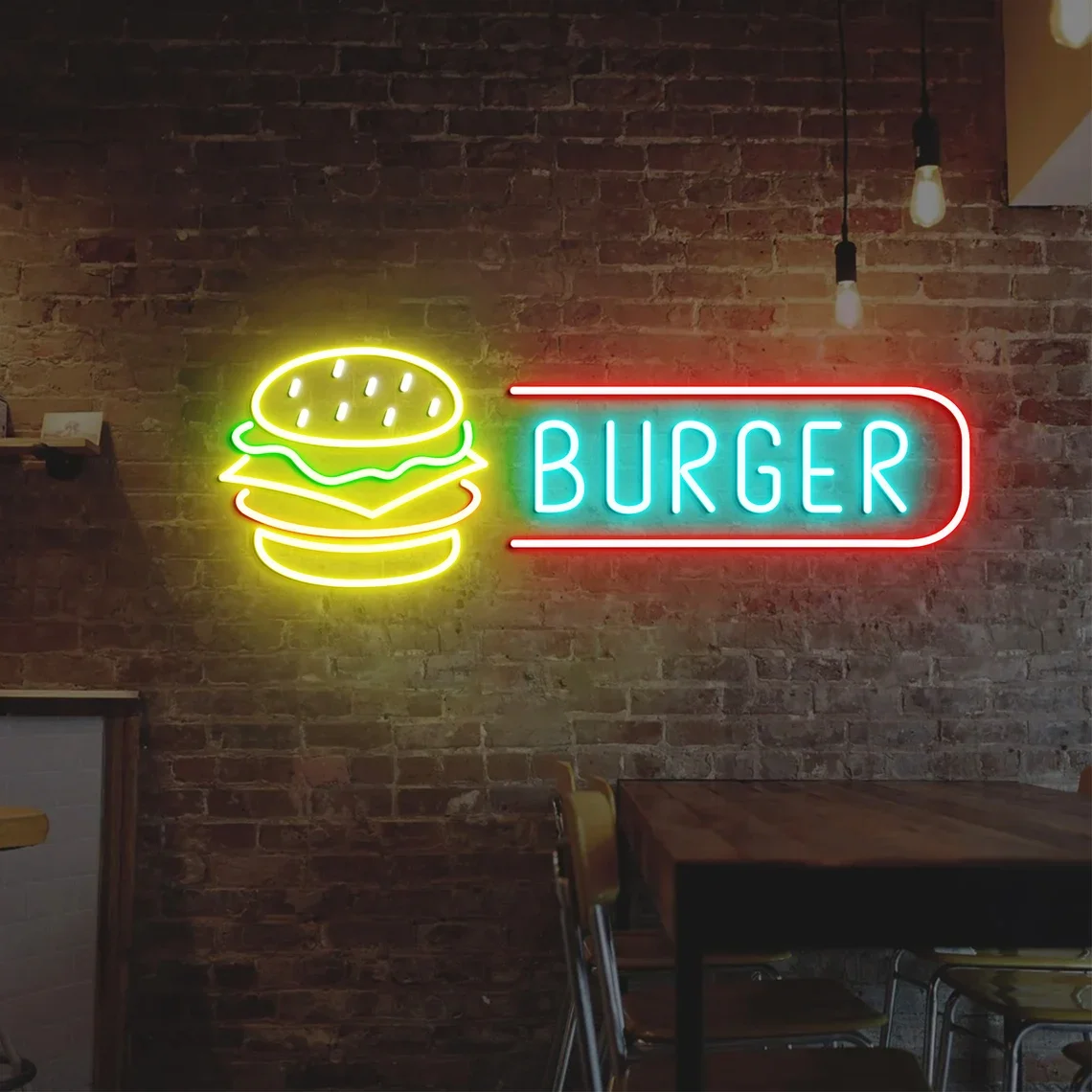 Custom-Burger-Neon-Sign-Custom-Fast-Food-Shop-LED-Neon-Light-Hamburger ...