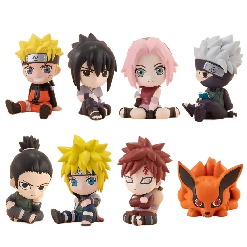 New 8pcs/set Anime Figure The Naruto Shippuden Hinata Sasuke Itachi ...