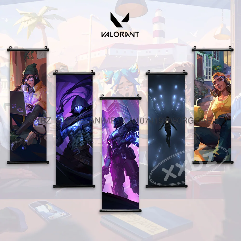 VALORANT Scroll Picture FPS Game Posters Sage Canvas Wall Art Reyna ...