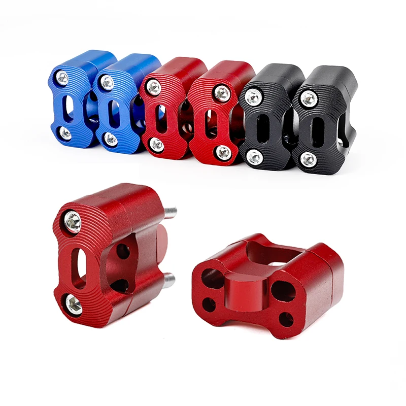 CNC Billet Fat Bar Risers Mount Clamp Adapter, 22mm, 28mm, Fit for Pit ...