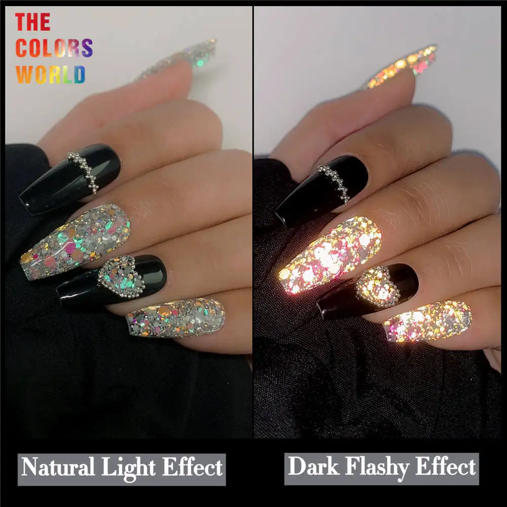 TCT-792-Reflective-Flash-Glitter-Dazzling-Party-Sparkly-Nails ...