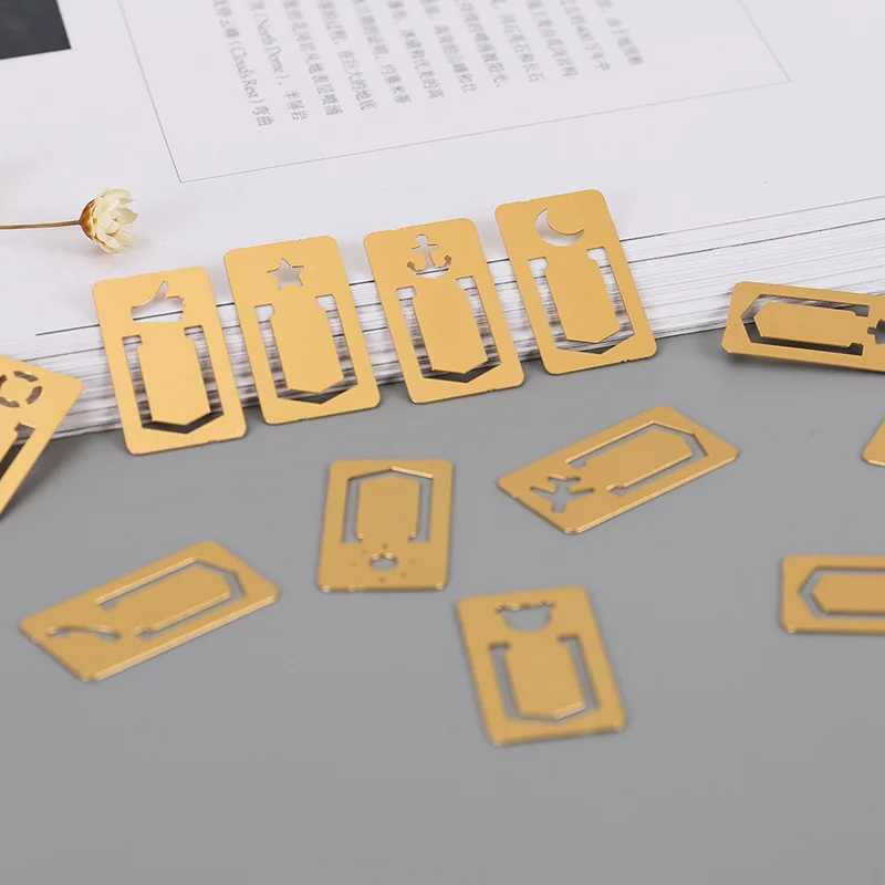 12pcs Bookmark Retro Brass Metal Bookmarks For Traveler's Notebook ...