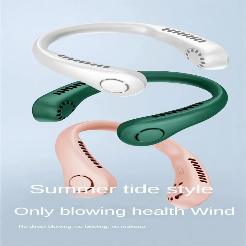 Portable-Neck-Fan-3-Speed-Wind-Mini-Electric-Fan-1200mAh-USB-Recharging ...