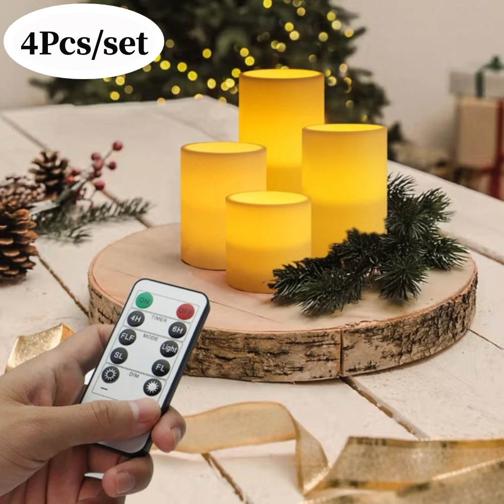 4Pcs-set-LED-Flameless-Candle-Light-Simulated-Flame-Flickering-TeaLight ...