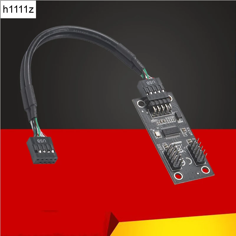 Novo Usb Hub Usb Divisor Usb2.0 9pin Para Dupla 9pin Hub Adaptador ...