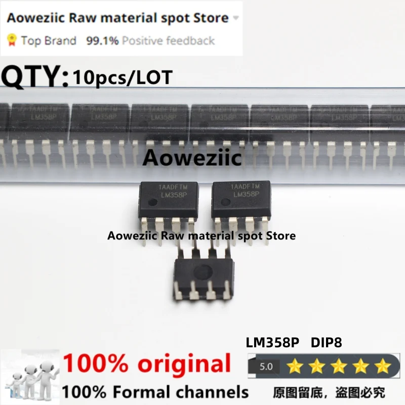 Aoweziic 2023 Mais 100 Novo Importado Original Lm358p Lm358 Dip8 Chip De Ic Amplificador ...