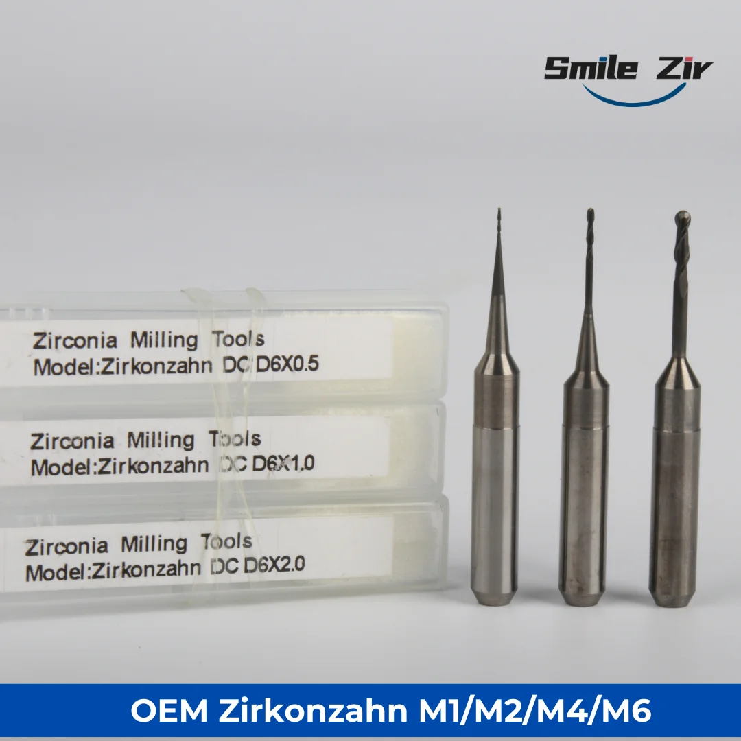 Dental Lab Zirkonzahn M1/M2/M4/M6 DC Milling Bur for ZIRCONIA PMMA PEEK ...