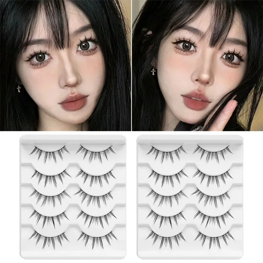 5/7/10Pairs Little Devil False Eyelashes Single Cluster Segmented Manga ...