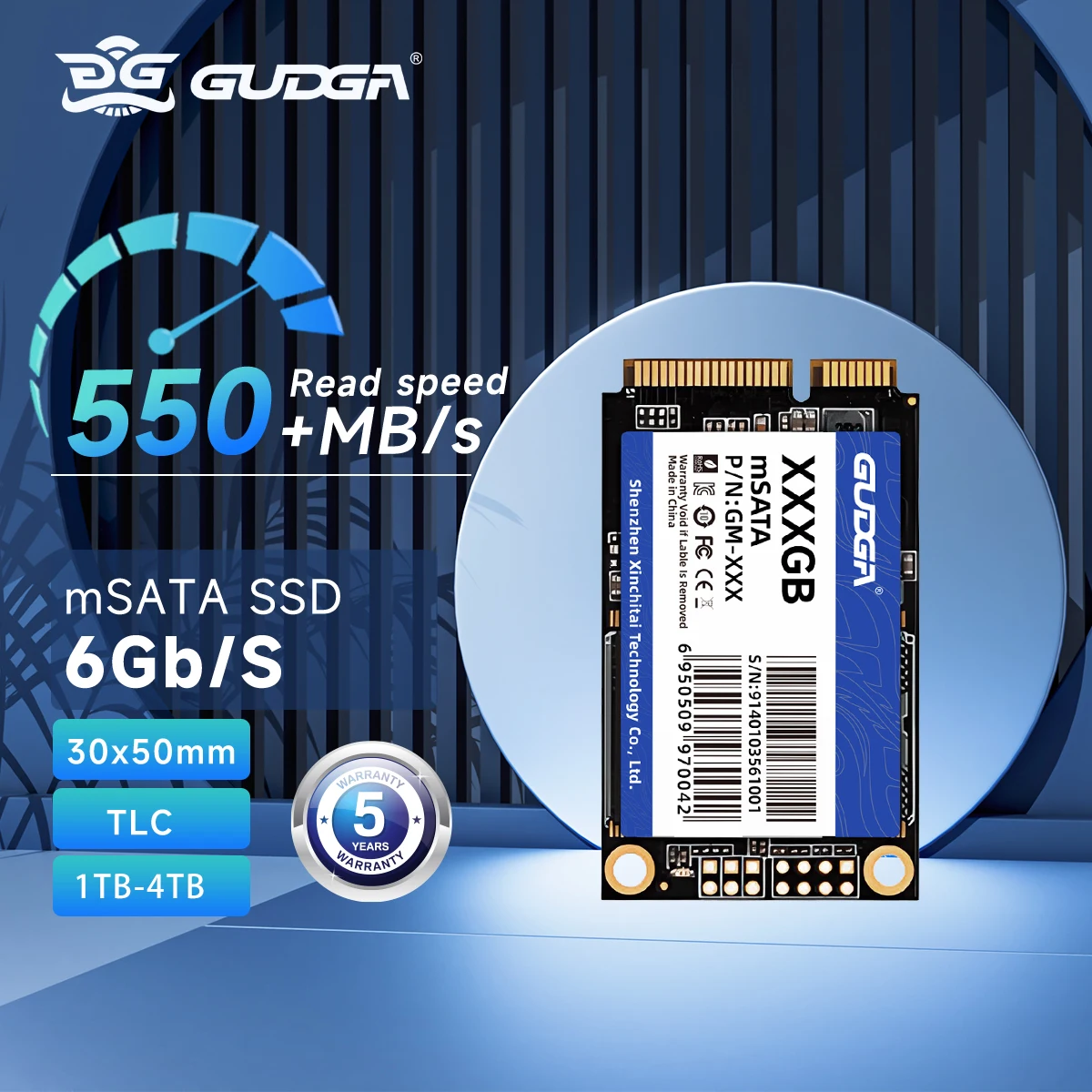 GUDGA-Msata-Drive-4TB-2TB-1TB-Mini-SSD-Internal-Solid-State-Drives-Hard ...