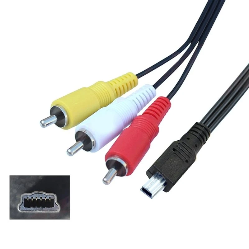 MINI USB 6-контактный кабель для цифровой камеры AV RCA для Canon EOS ...