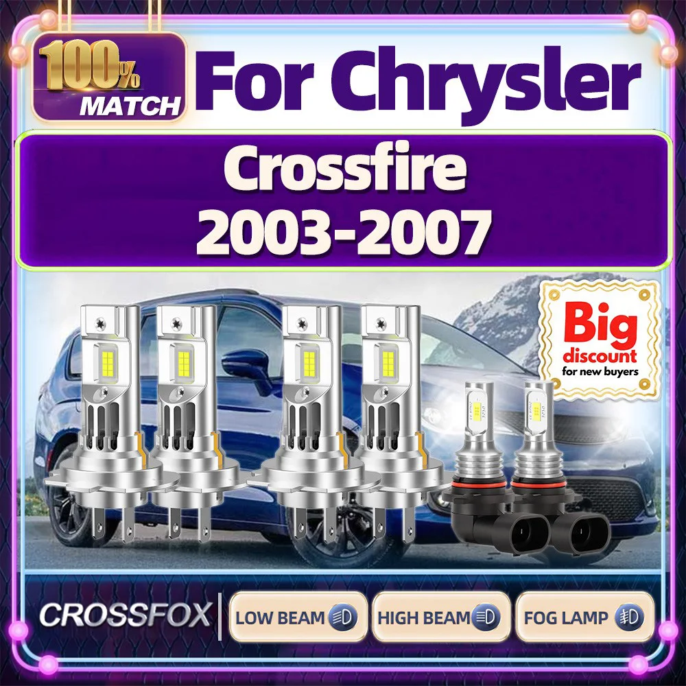 CROSSFOX【For Chrysler Crossfire 2003-2007】Canbus Car LED Headlight ...