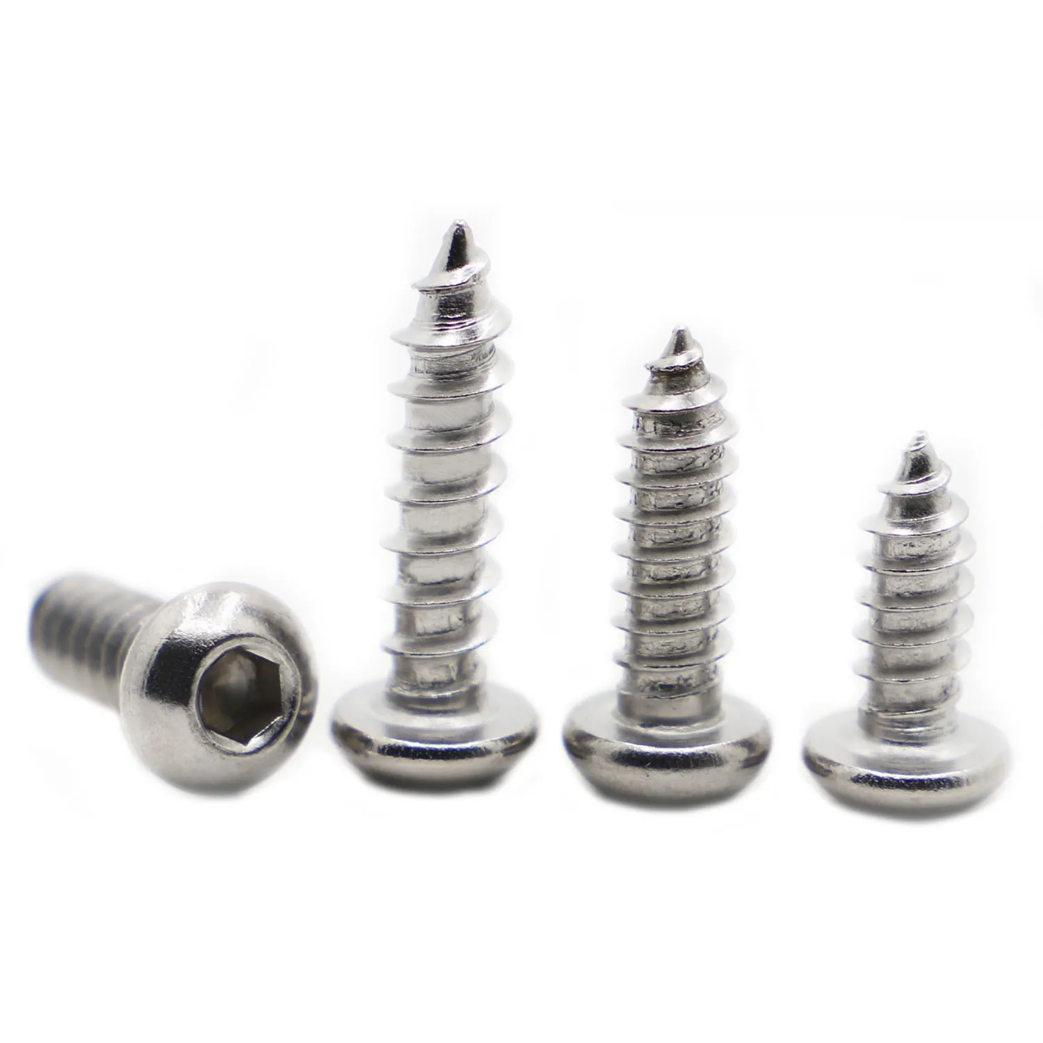 5-50pcs-304-Stainless-Steel-Pan-Round-Head-Hexagon-Socket-Self-Tapping ...