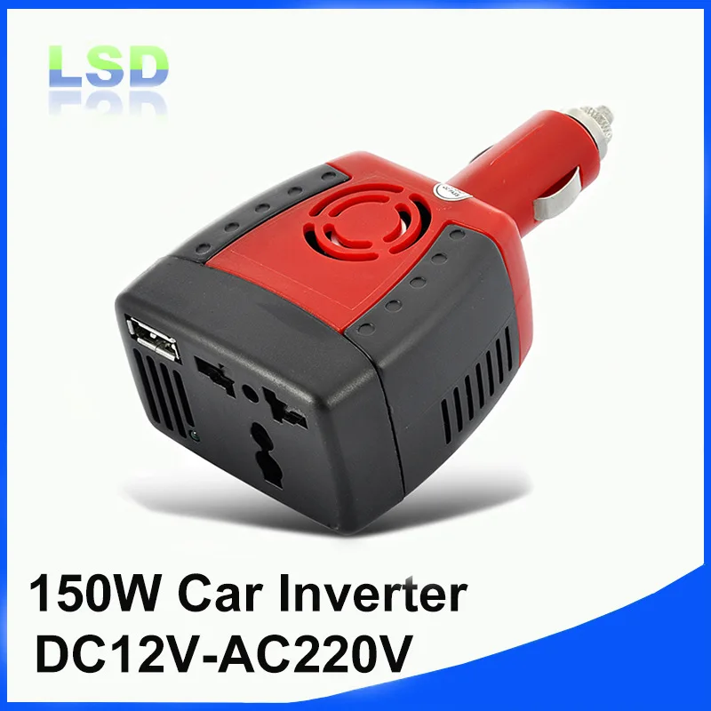 Portable-150w-12v-Car-Power-Inverter-Converter-DC-12V-to-AC-220V-USB ...