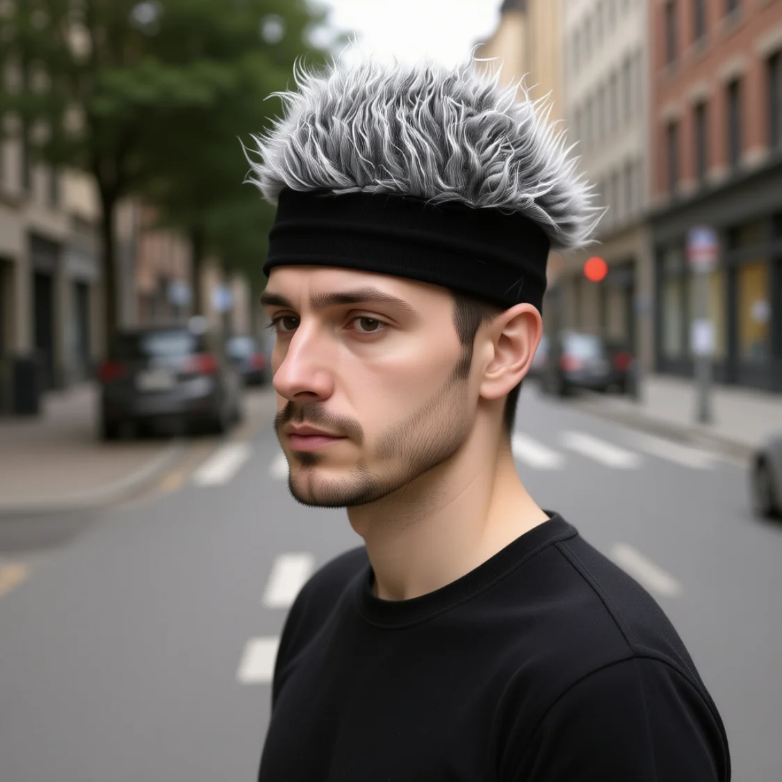 1Pc Wig hat men's winter one-piece knitted hat children's landlord hat ...