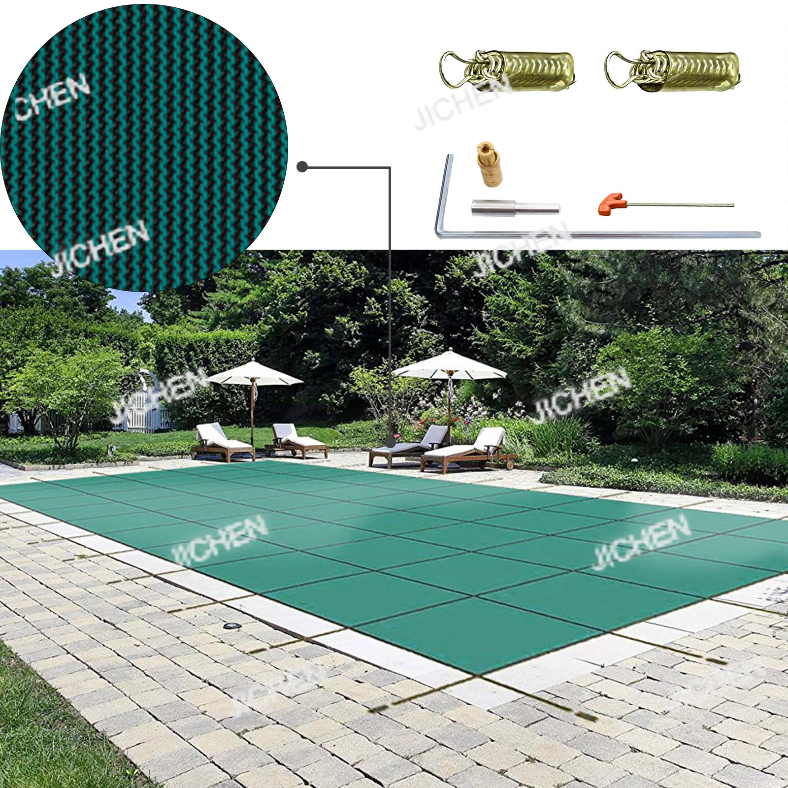 Pool Safety Cover Fits 16x32ft Rectangle Inground Pools Safety Pool ...