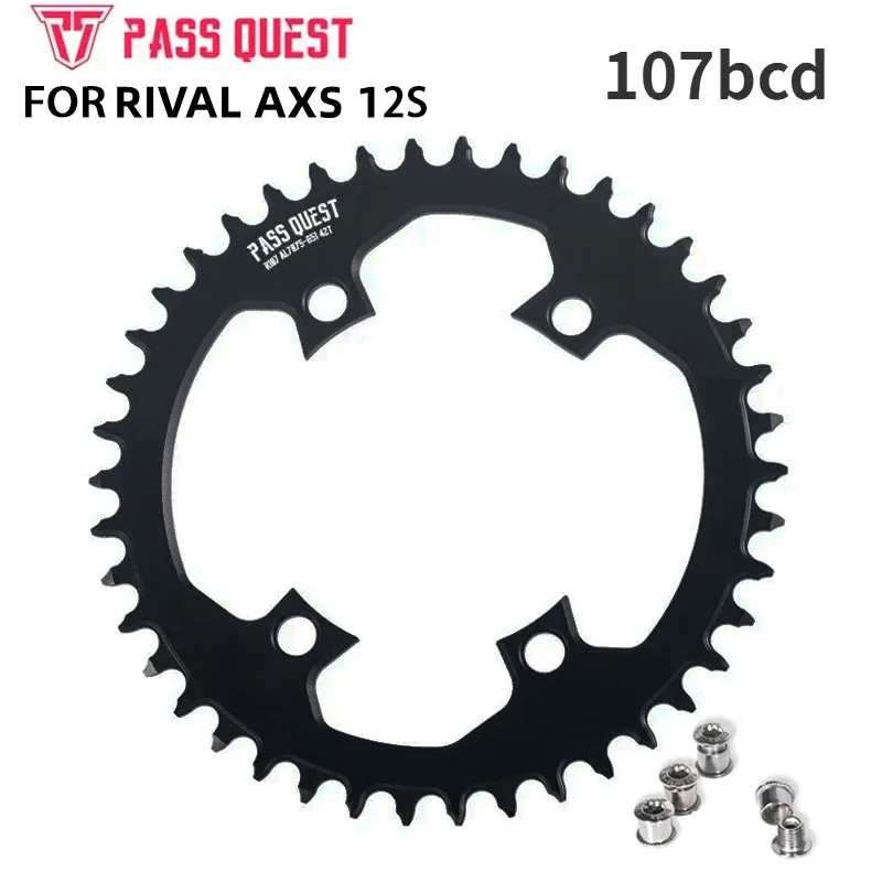PASS-QUEST-Round-Chainring-107BCD-for-Sram-Rival-AXS-12S-Crankset-107 ...