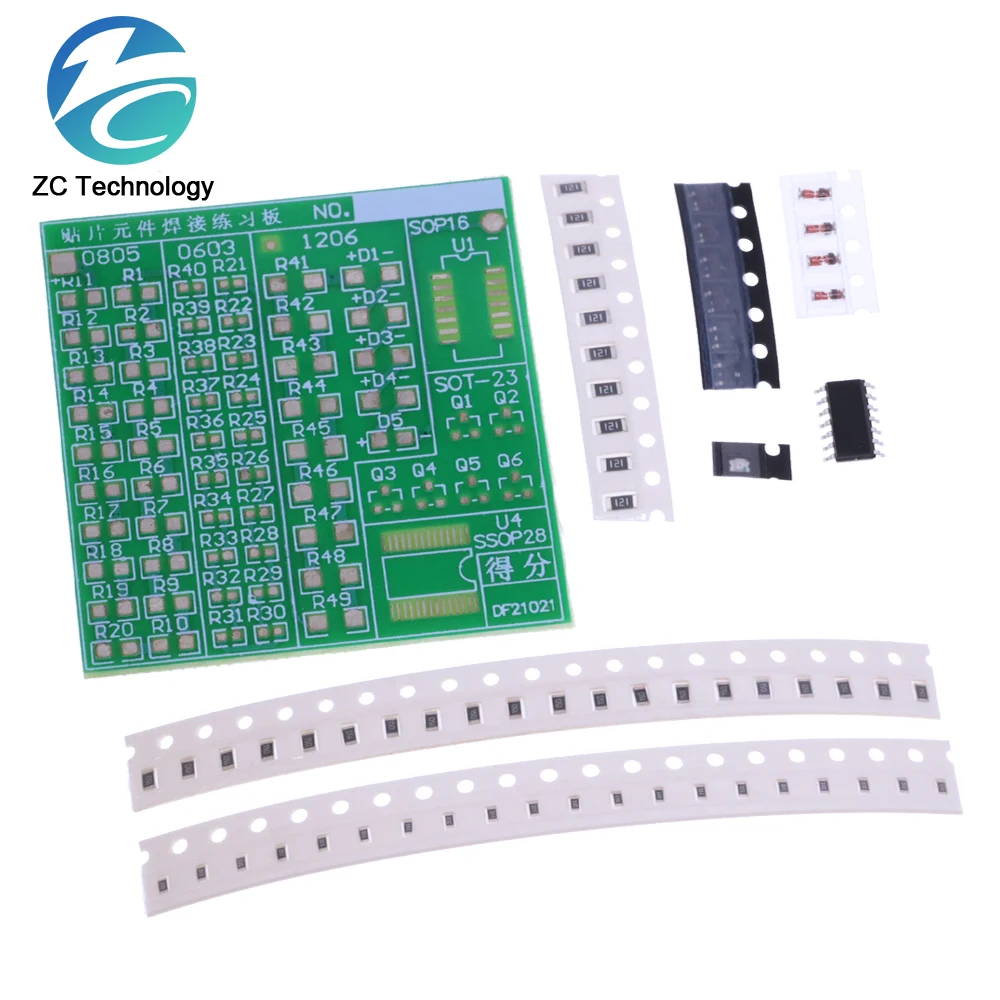 DIY-Circuit-Board-PCB-SMT-SMD-Soldering-Practice-Board-DIY-Kit-Fanny ...