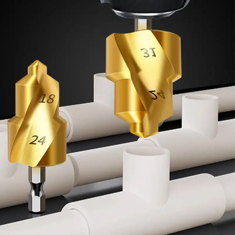 Step-Drill-Bit-with-Limit-Swivel-Groove-Metal-Drilling-Hole-Tools-PPR ...
