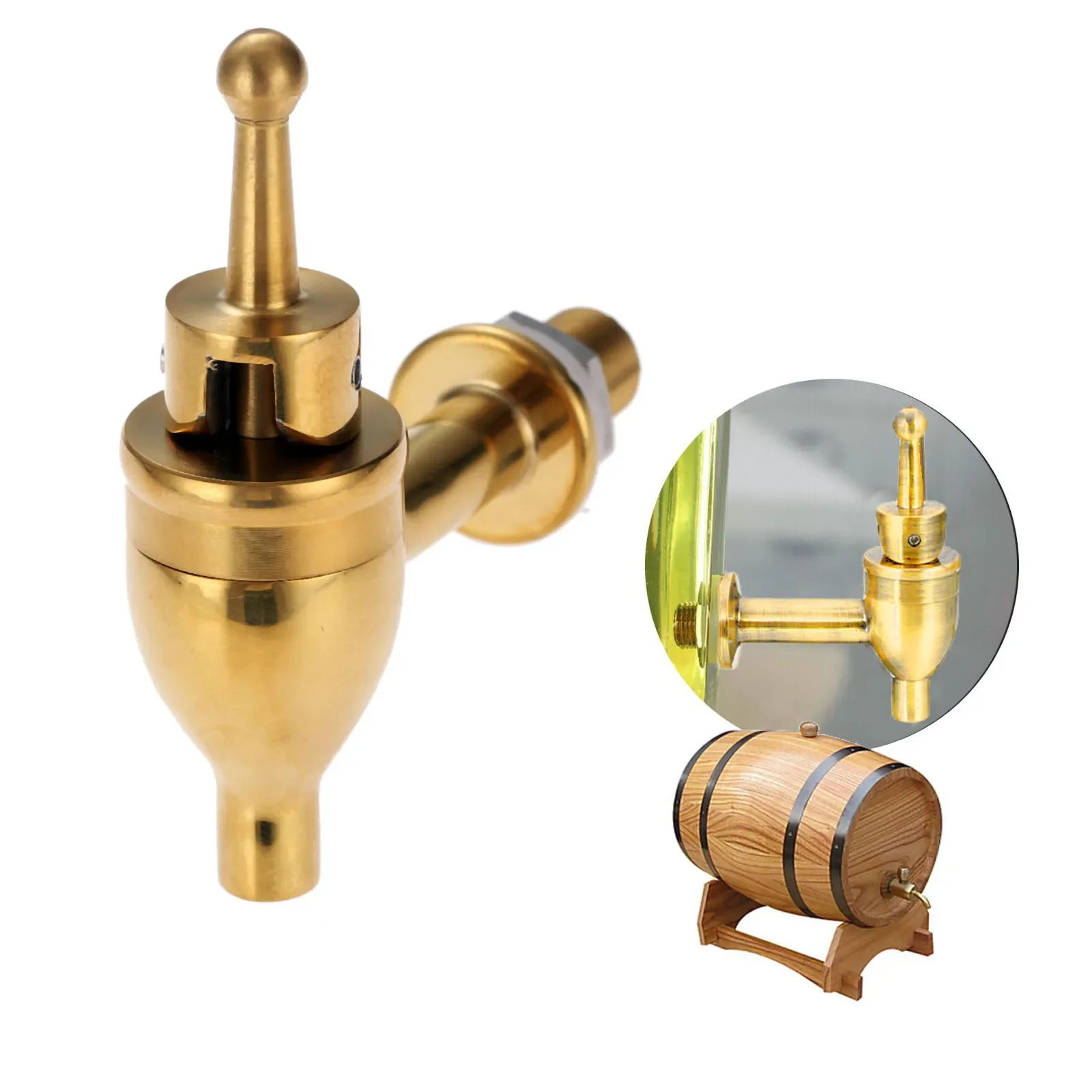 Copper-Drink-Dispenser-Spigot-Brass-Wine-Barrel-Faucet-Anti-Sparkling ...