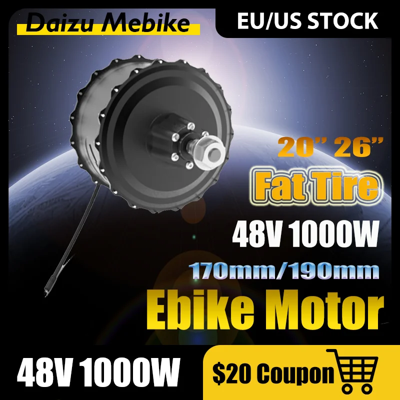 Ebike-Hub-Motor-48V-1000W-Electric-Bike-Fat-Tire-Brushless-Motor-Rear ...