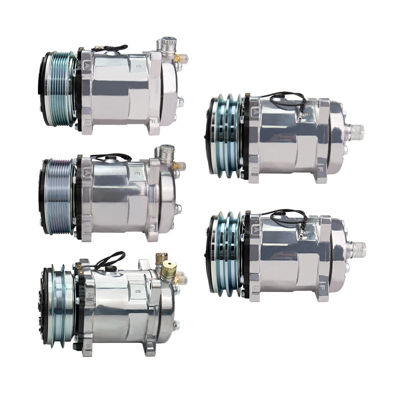 12V-24V-Sanden-508-SD508-5H14-Compressor-Serpentine-1-2-6-8-Groove-V ...